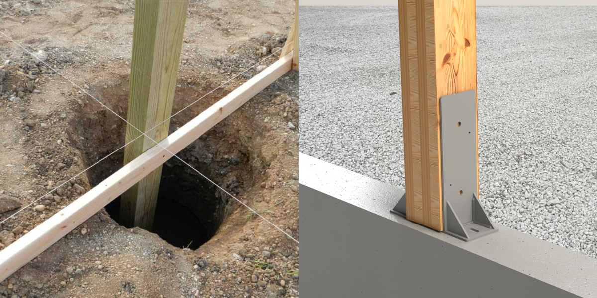 Comparing Ground Set vs. Above Ground Post Installations | Wood Post ...