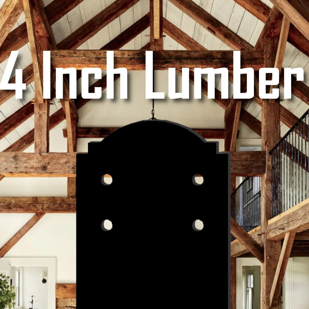 Crowned Style - 4 Inch Lumber | Wood Post Brackets