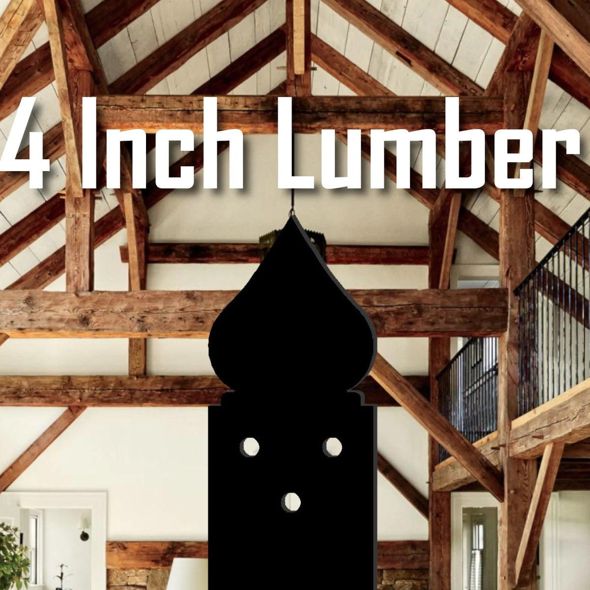Spade Style - 4 Inch Lumber | Wood Post Brackets