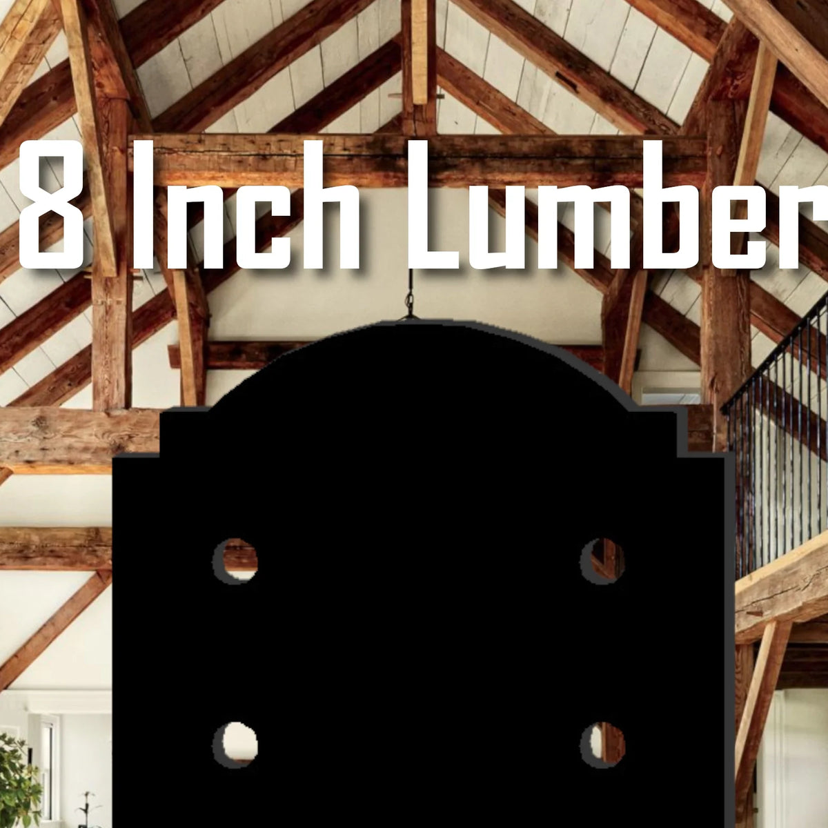 Crowned Style - 8 Inch Lumber | Wood Post Brackets