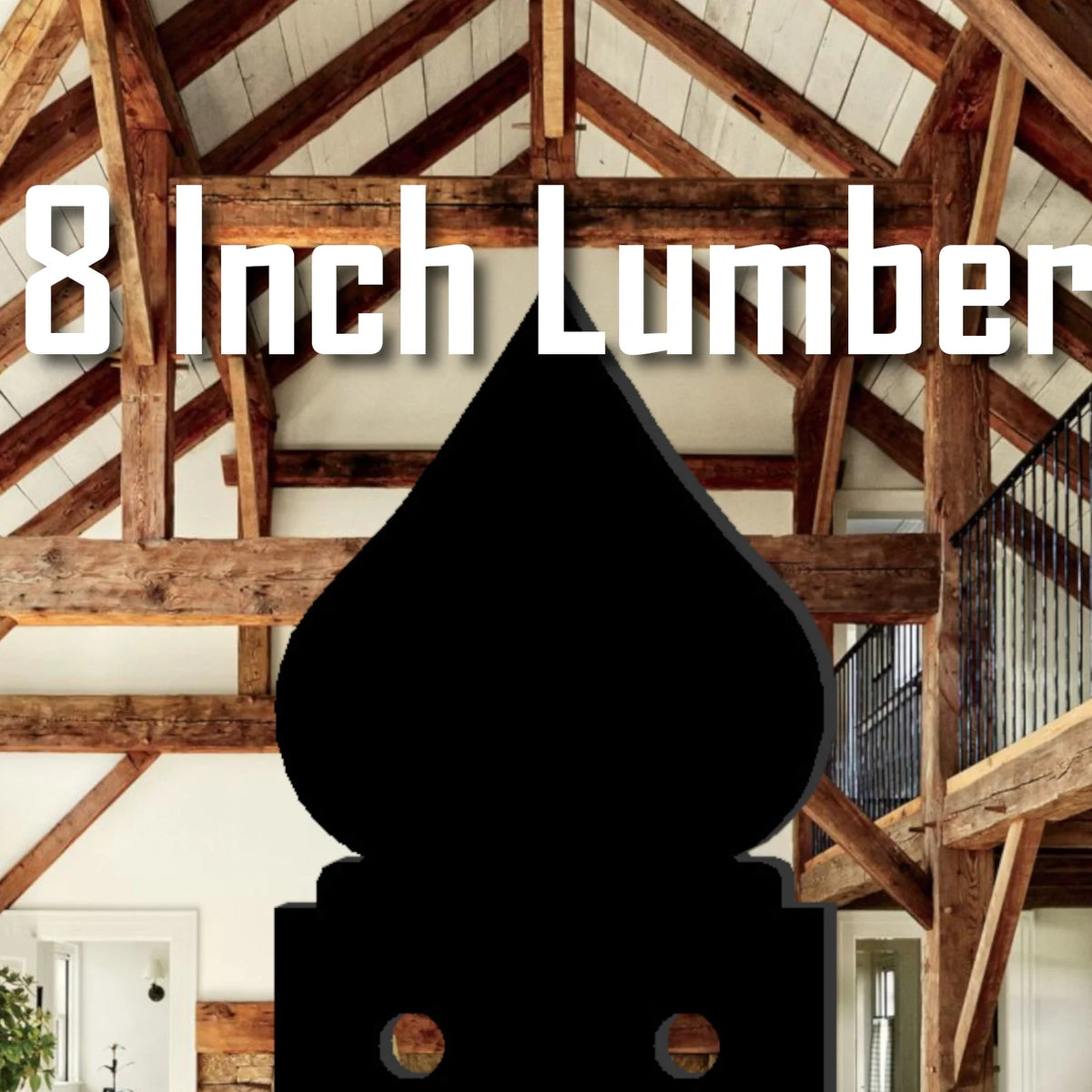 Spade Style - 8 Inch Lumber | Wood Post Brackets