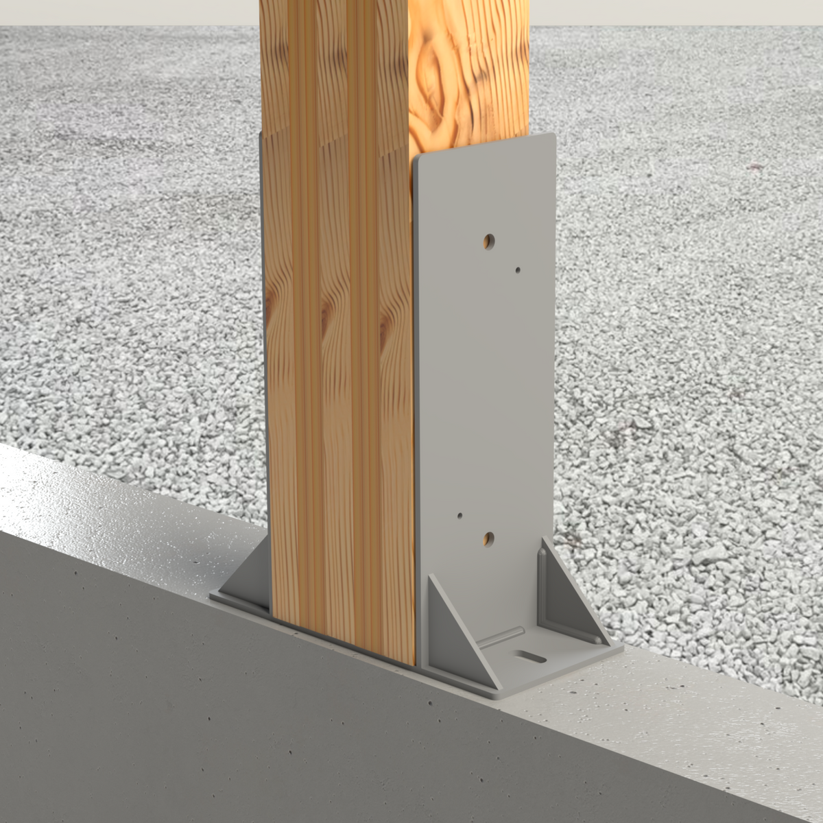 Laminated 8X8 Post Footer Bracket - PF5P88 | Wood Post Brackets