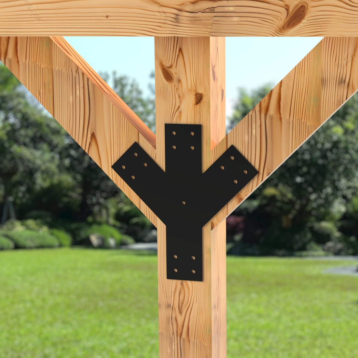 Y Bracket with Center Leg -Industrial Style - For 6 Inch Lumber | Wood ...