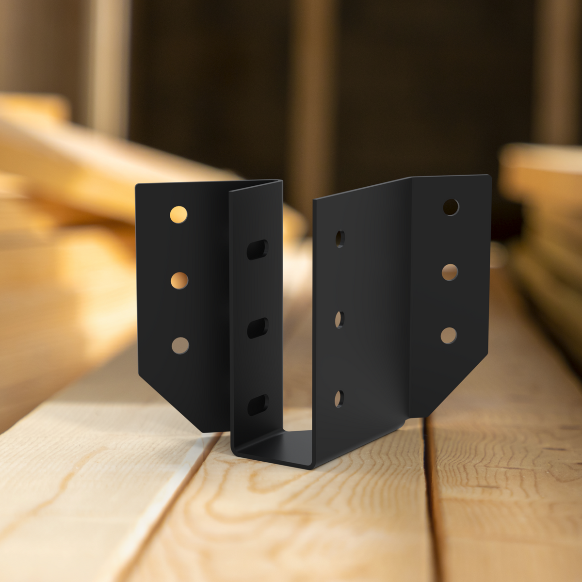 45 Degree Angled Joist Hangers - (AJH1.625-AJH3.625) | Wood Post Brackets