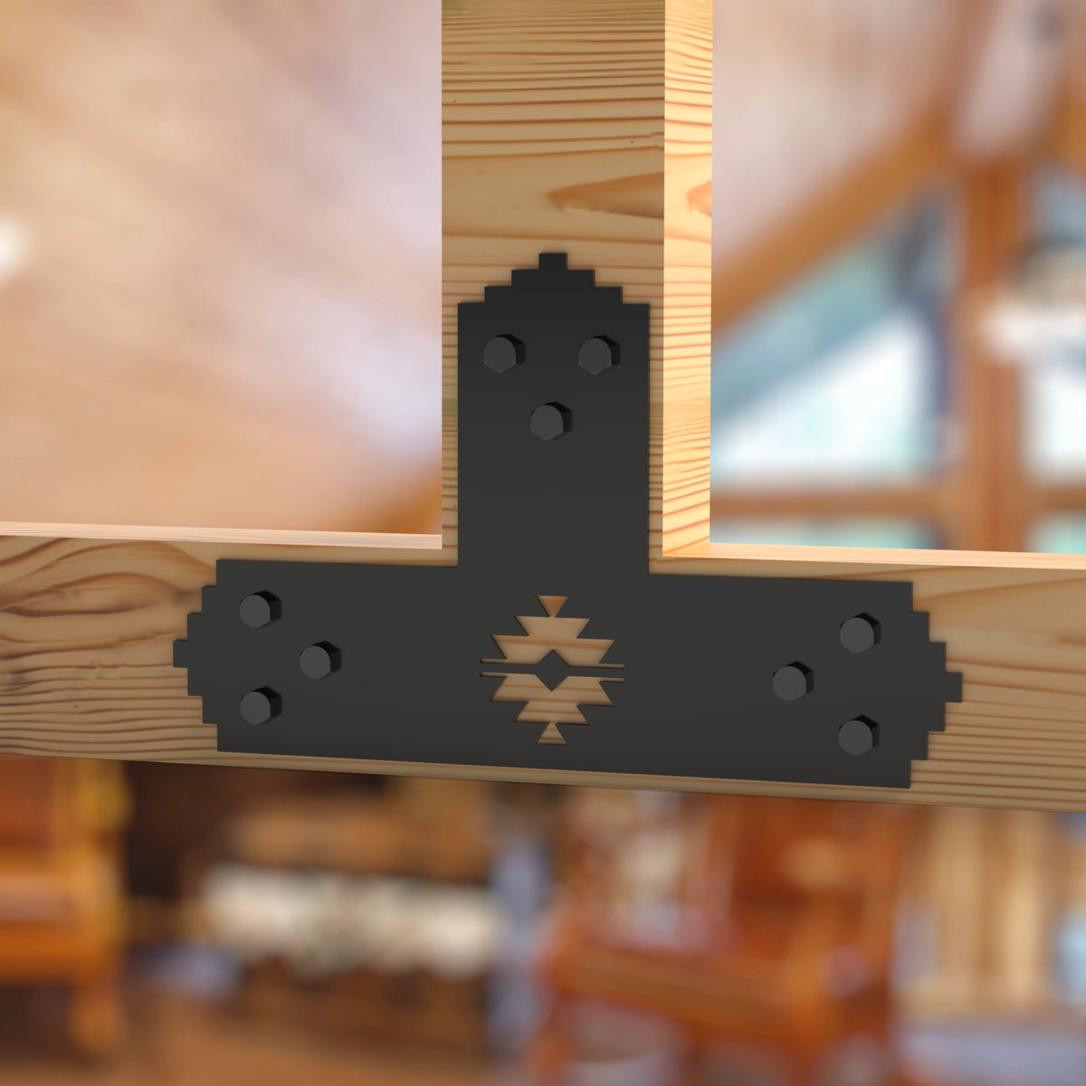 T Bracket - Aztec Style - For 4 Inch Lumber | Wood Post Brackets