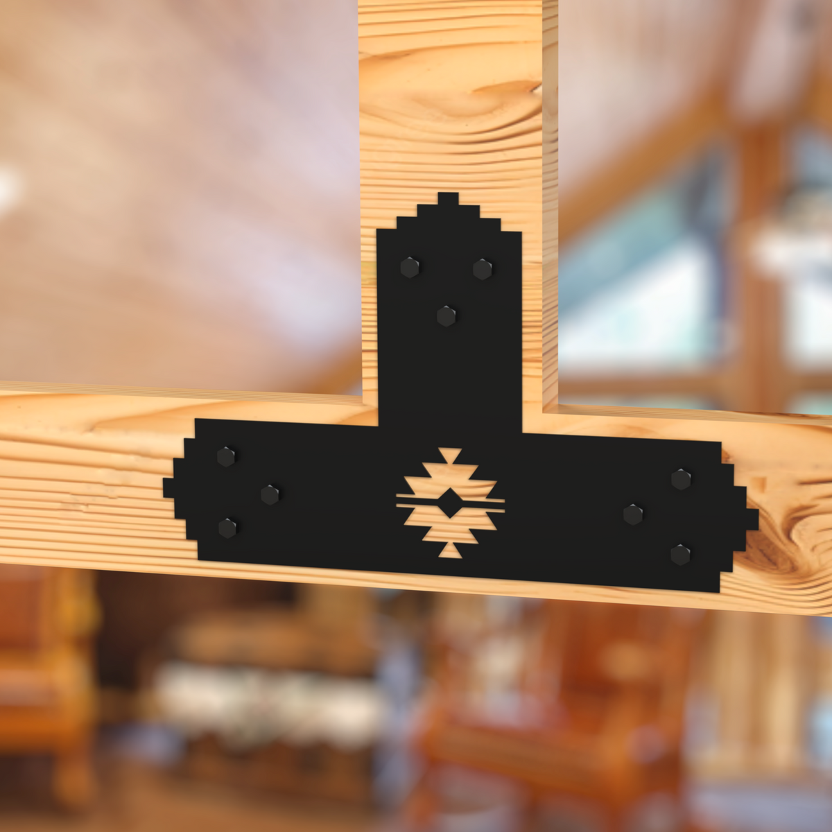 T Bracket - Aztec Style - For 8 Inch Lumber | Wood Post Brackets