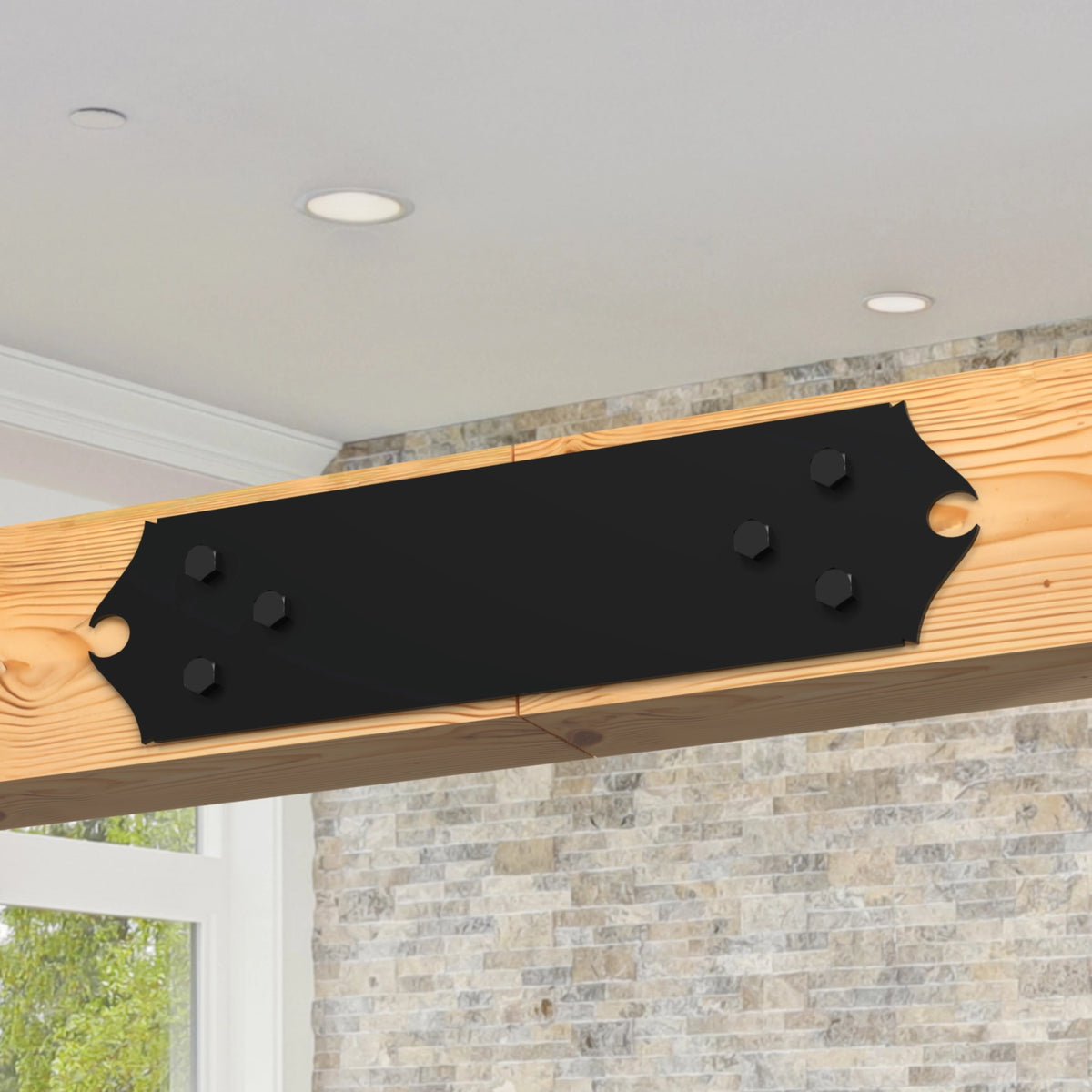 Straight Bracket - Colonial Style - For 6 Inch Lumber | Wood Post Brackets