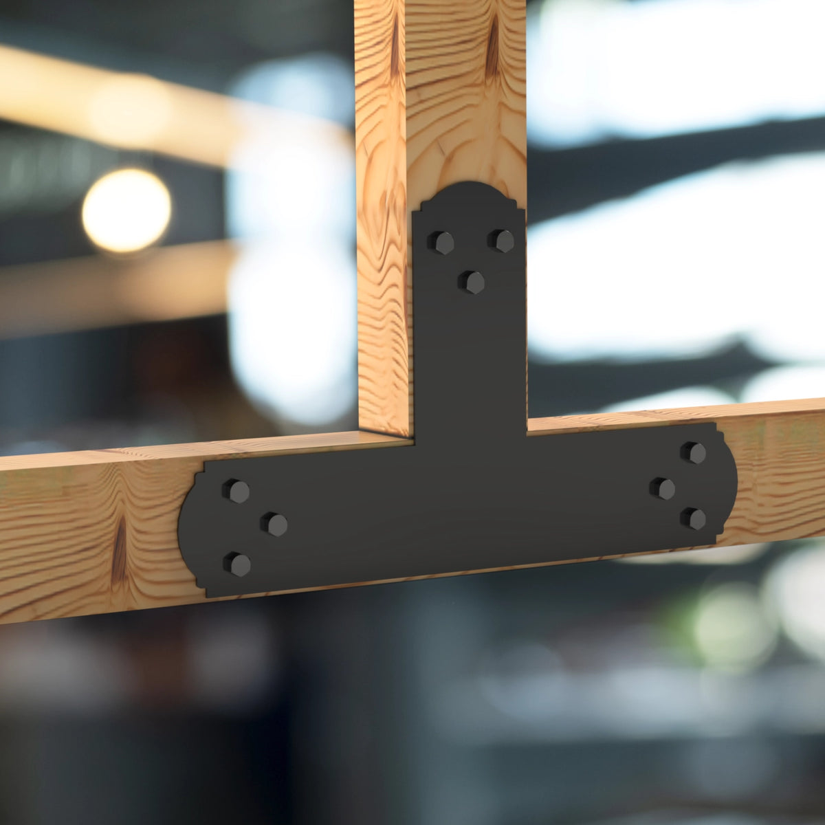 T Bracket - Crowned Style - For 4 Inch Lumber | Wood Post Brackets