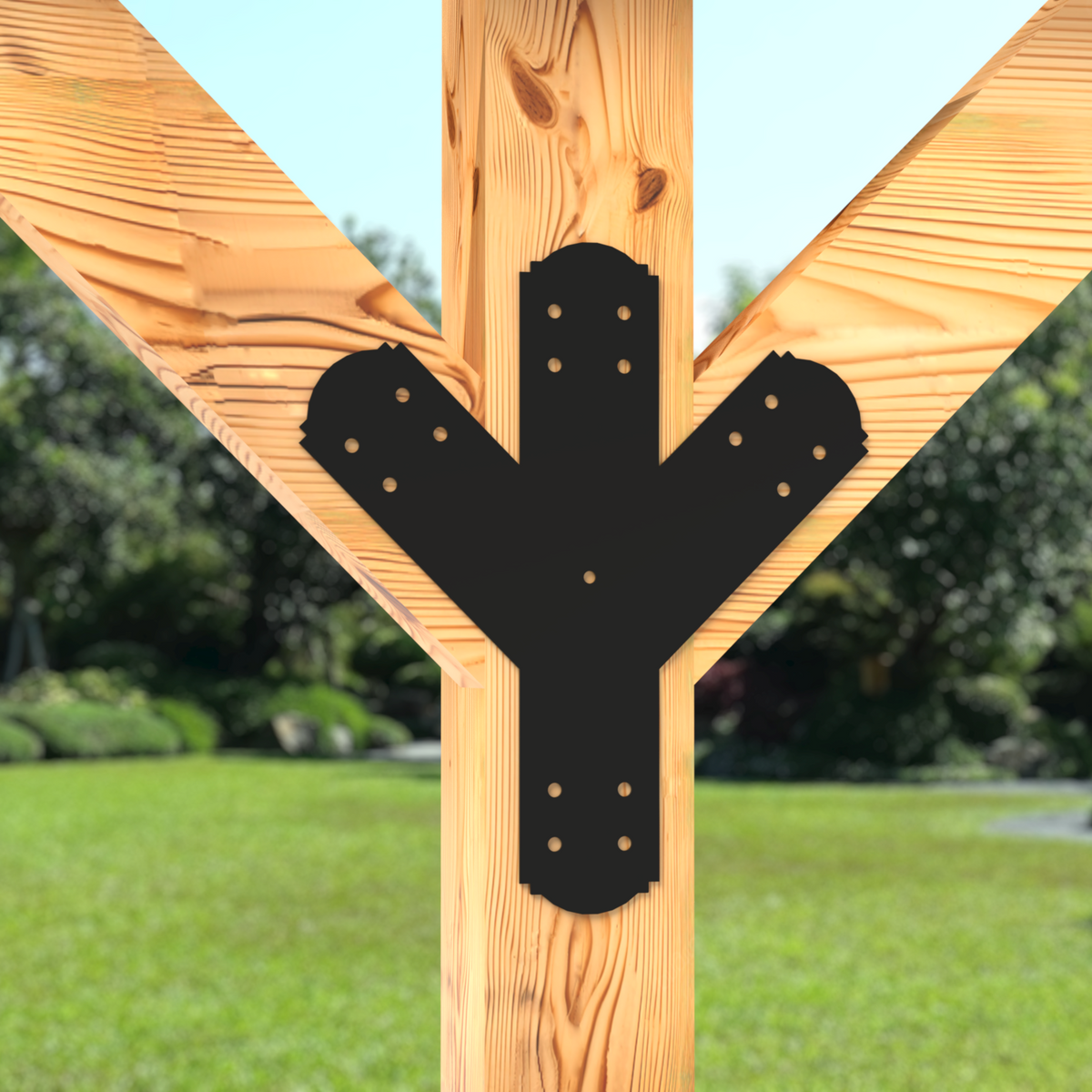 Y Bracket with Center Leg - Crowned Style - For 4 Inch Lumber | Wood ...