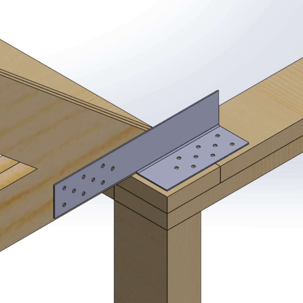 Drag Strut Connector Bracket - DSC17-DSC22 | Wood Post Brackets