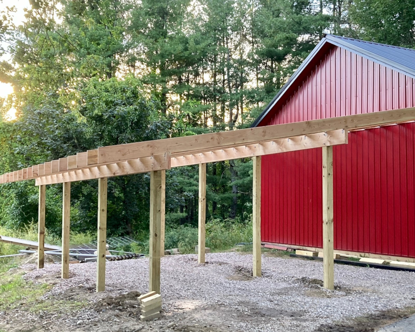 How To Build a Lean-to onto an Existing Building | Wood Post Brackets