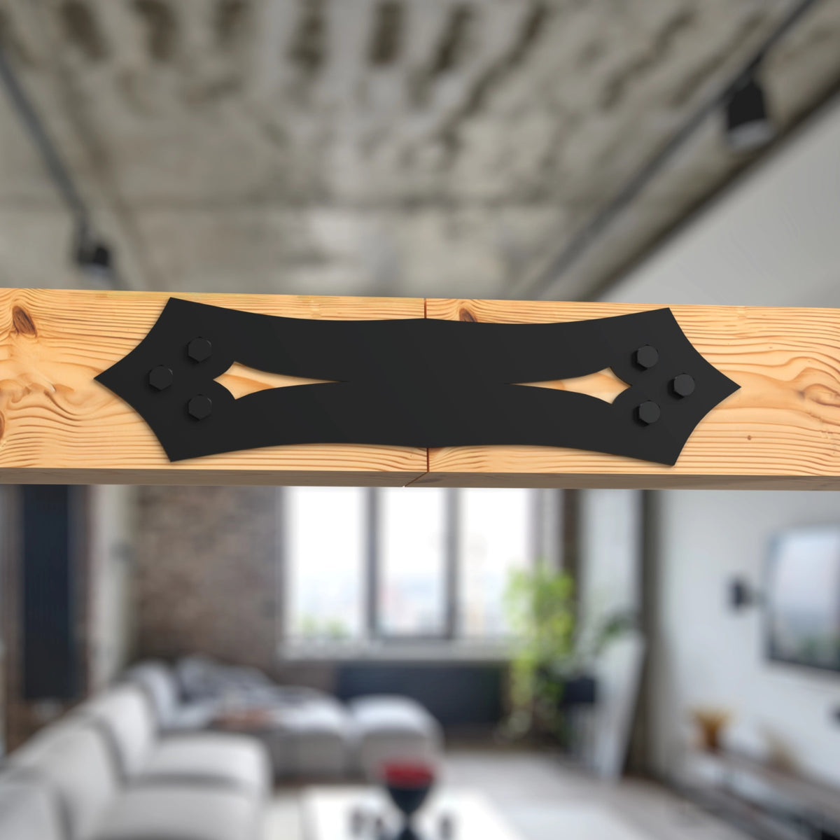 Straight Bracket - Gothic Style - For 4 Inch Lumber | Wood Post Brackets