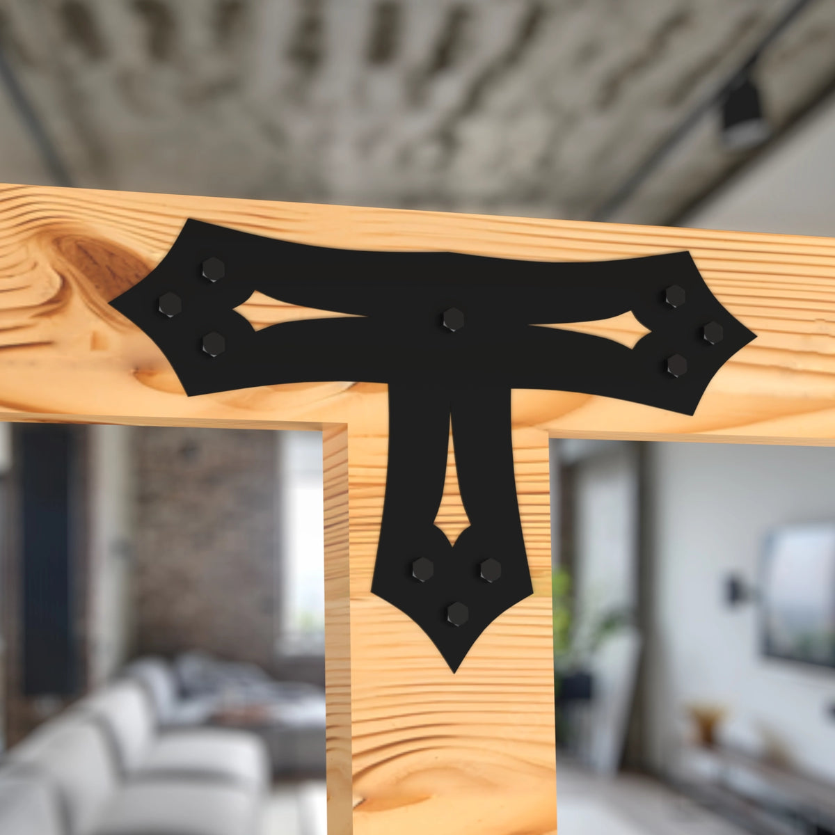 T Bracket - Gothic Style - For 8 Inch Lumber | Wood Post Brackets