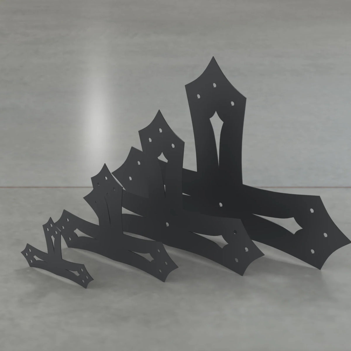 Gothic Style T Brackets | Various Sizes | Wood Post Brackets