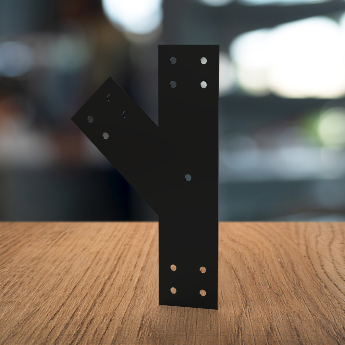 T Bracket with 45 Degree Leg - Industrial Style - For 6 Inch Lumber ...