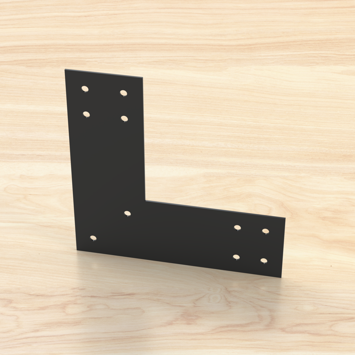 L Bracket - Industrial Style - 6 Inch Lumber | Wood Post Brackets
