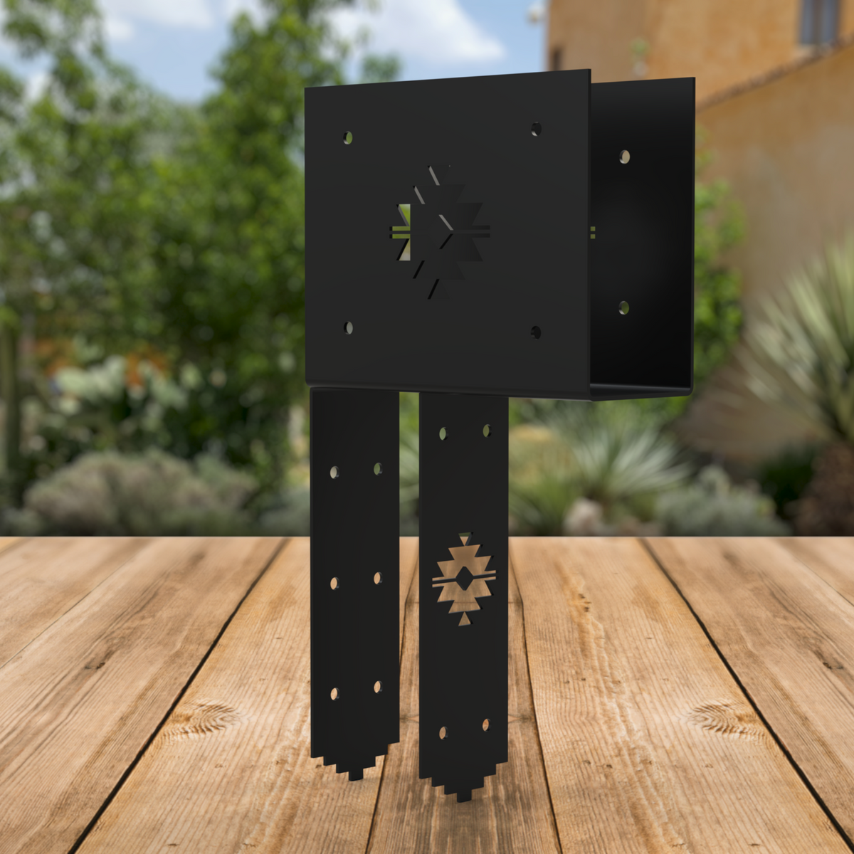 Column to Beam Corner Brace - Aztec Style | Wood Post Brackets