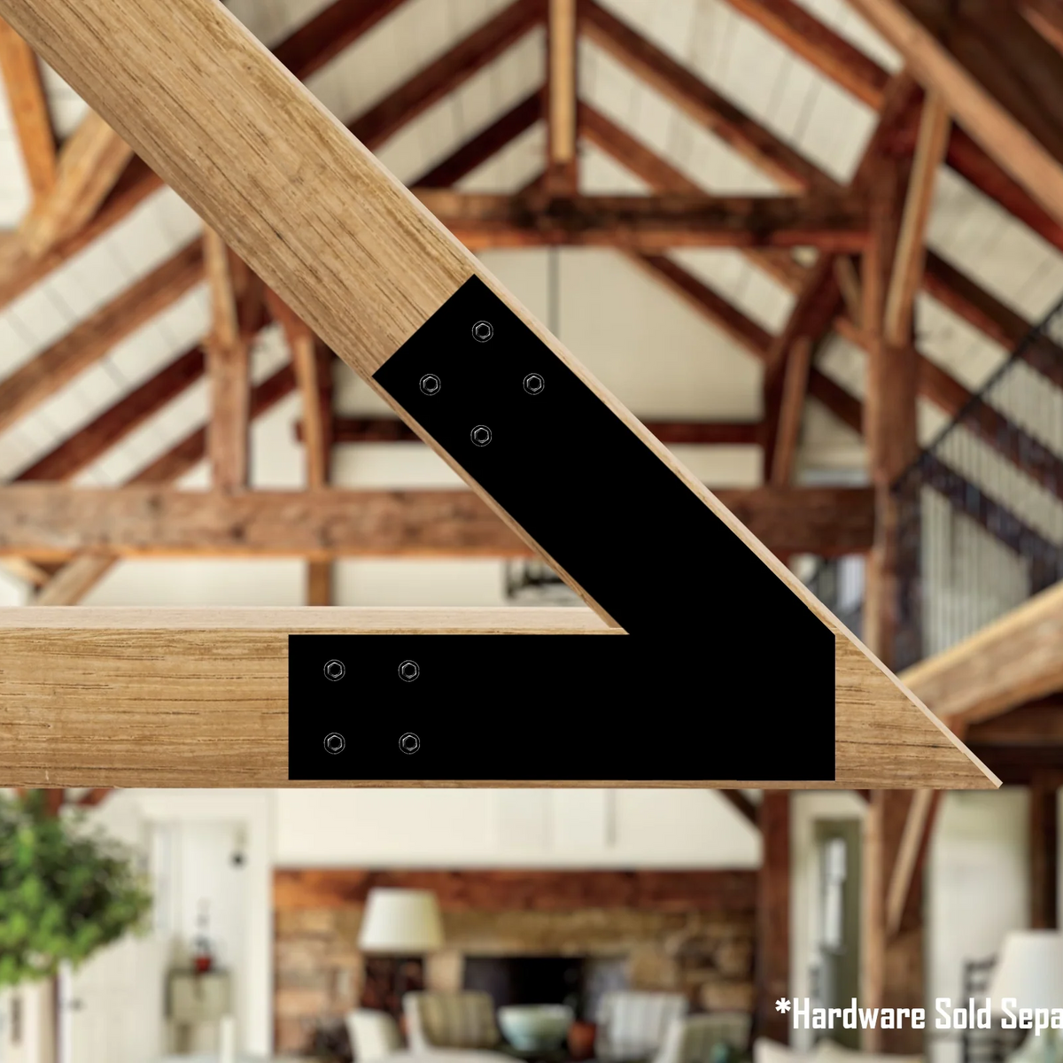 Custom Angled Bracket for Exposed Beams | Wood Post Brackets