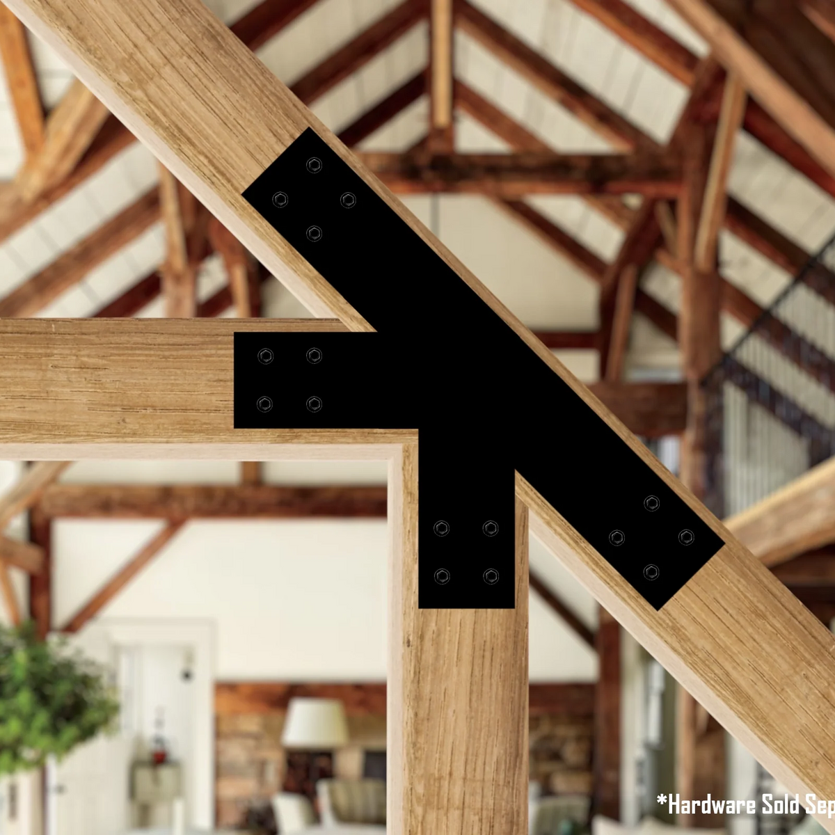 Custom Column to Joist Bracket for Exposed Beams | Wood Post Brackets