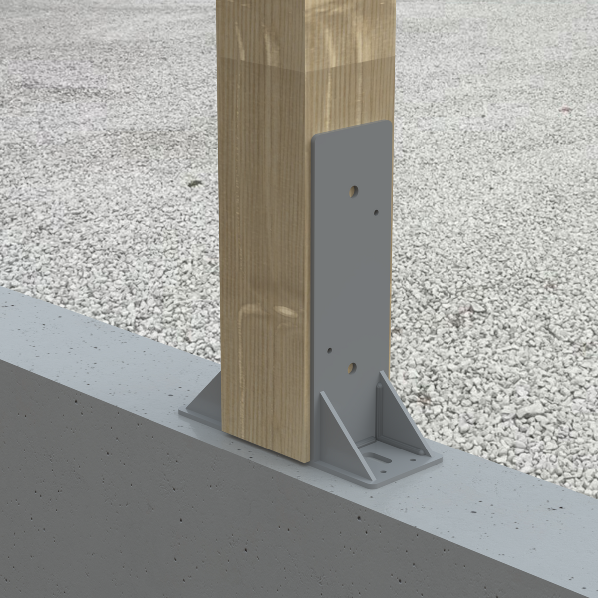 6X6 Post Footer Bracket - PF66 | Wood Post Brackets