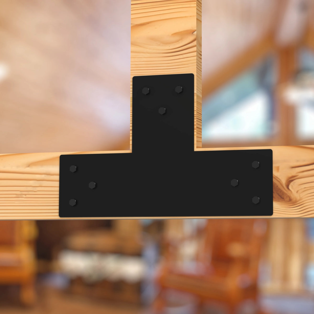 T Bracket - Standard Style - For 4 Inch Lumber | Wood Post Brackets