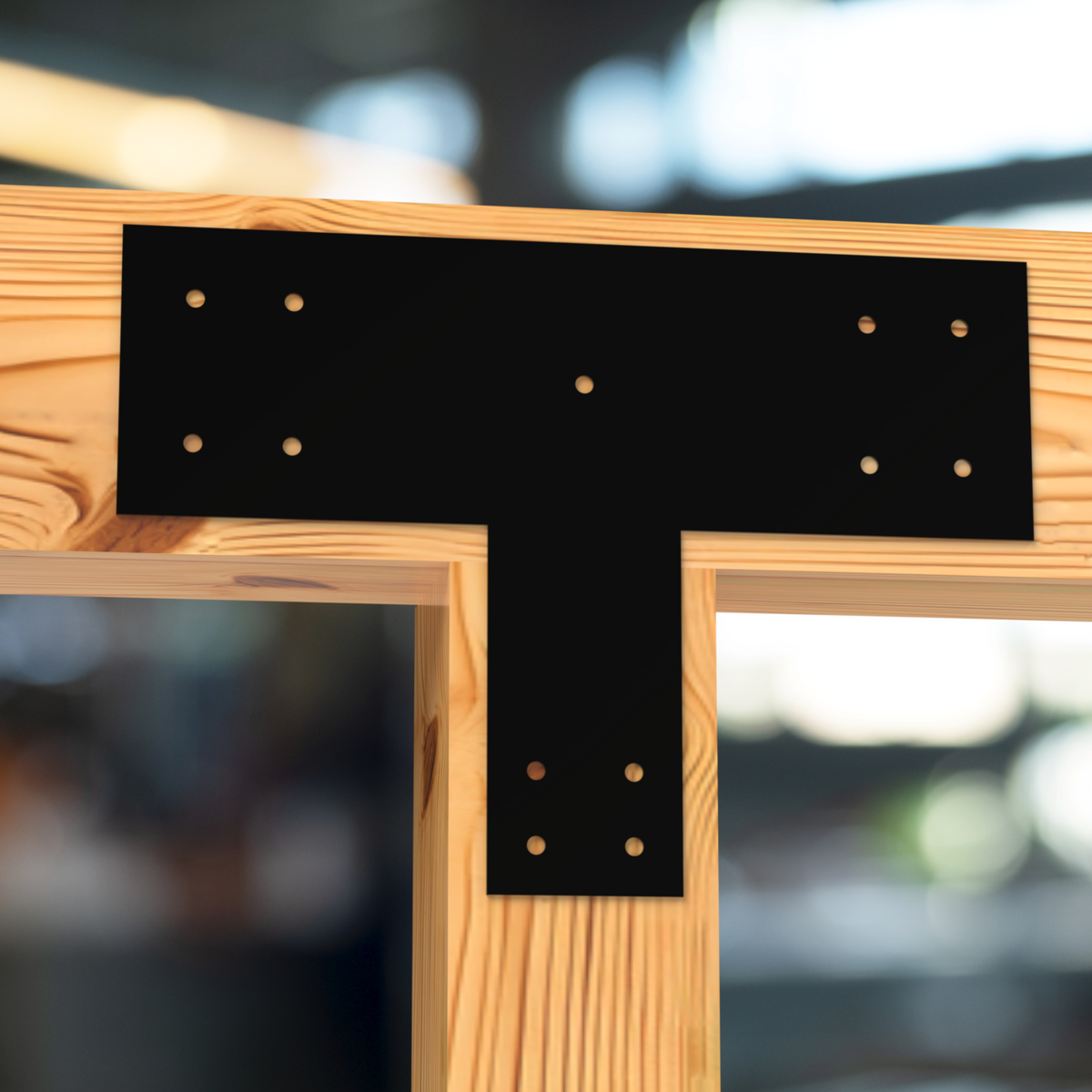 Transition T Bracket for 4"-10" Beam and 4"-10" Post | Wood Post Brackets