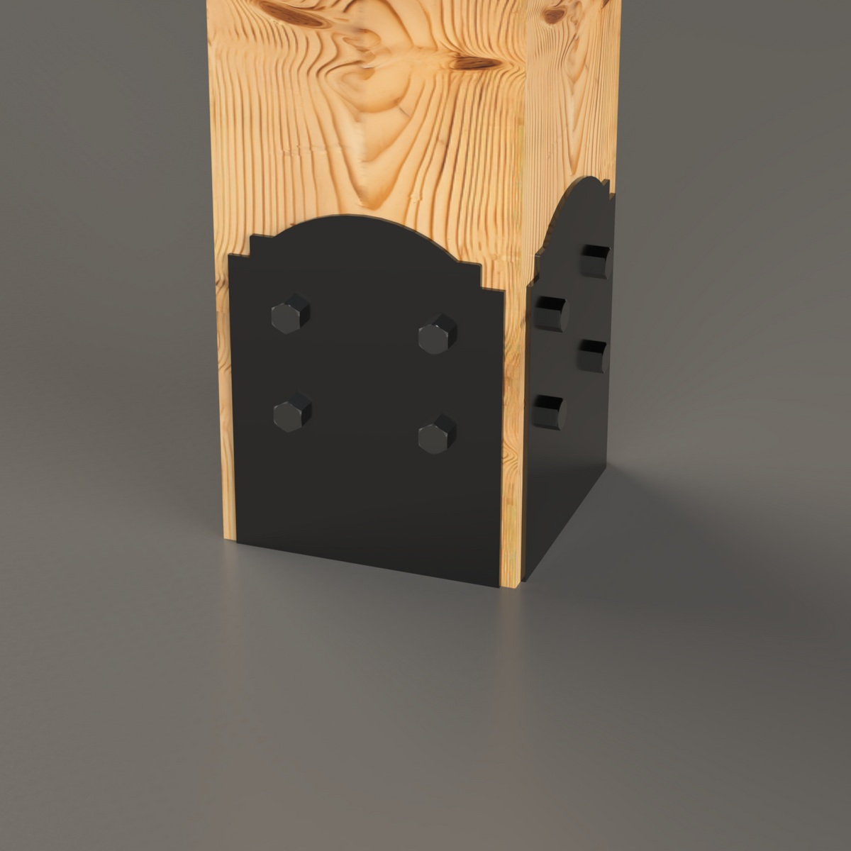 Decorative Post Base Plates (Pack of 2) - Crowned Style | Wood Post ...