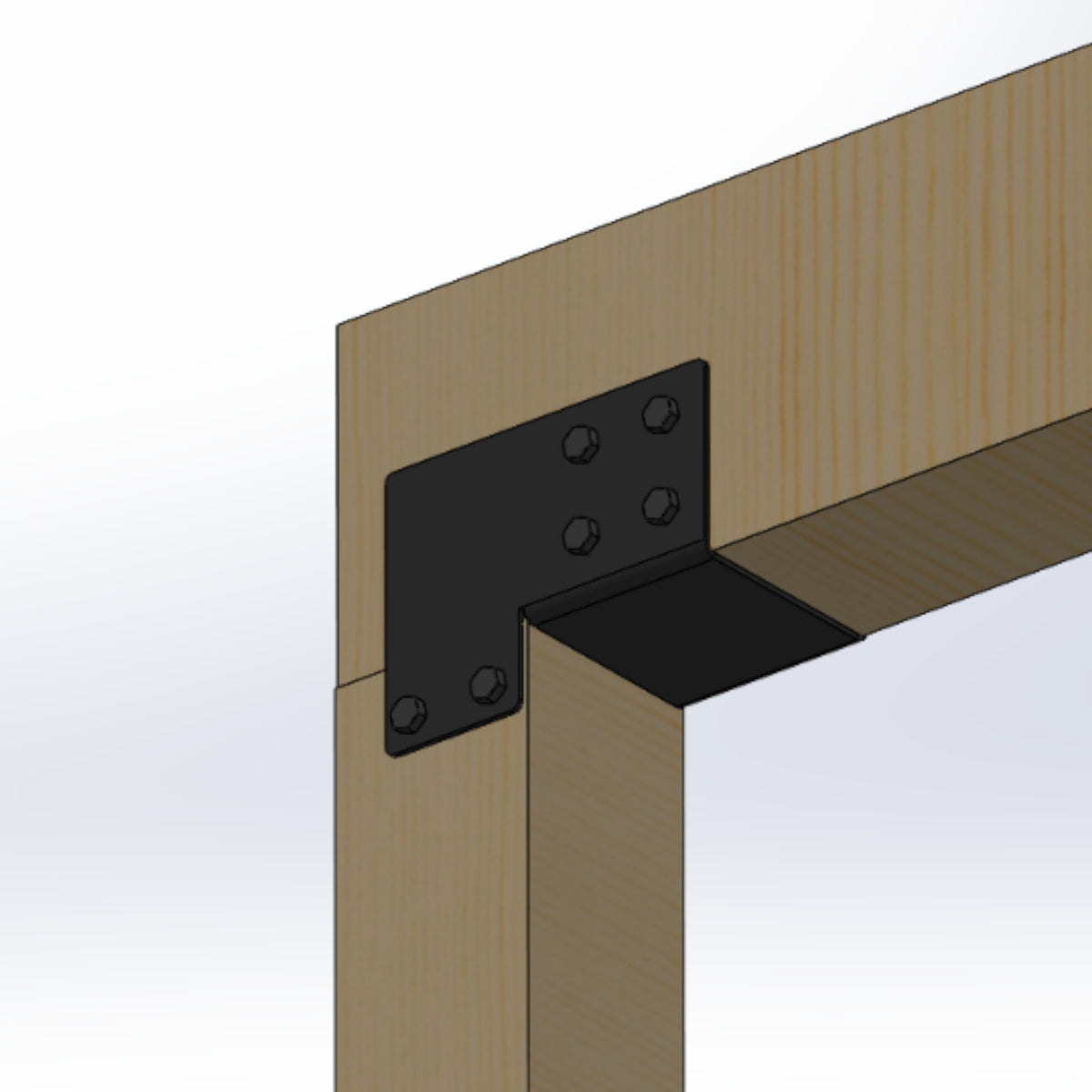 Post to Beam Corner Brace - 8 Inch Beams (PBC7.5) | Wood Post Brackets
